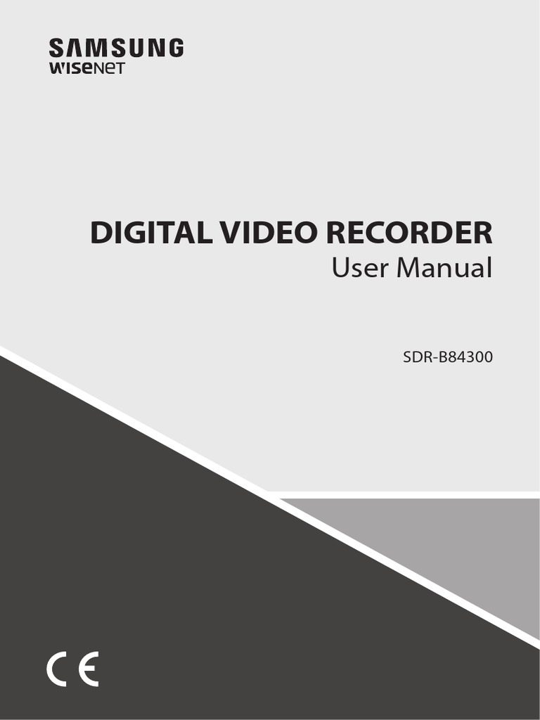 Manuals SDH-B84040BF SDH-C84080BF 171122 EN SDR-B84300 | PDF