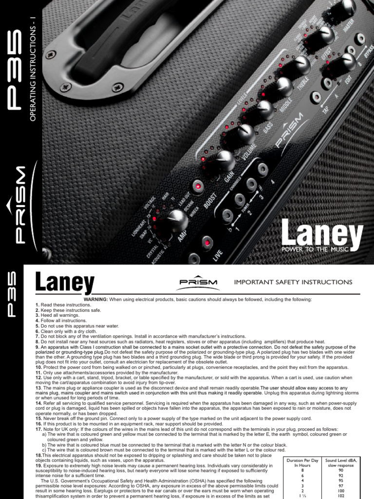 Laney P35 Manual | PDF