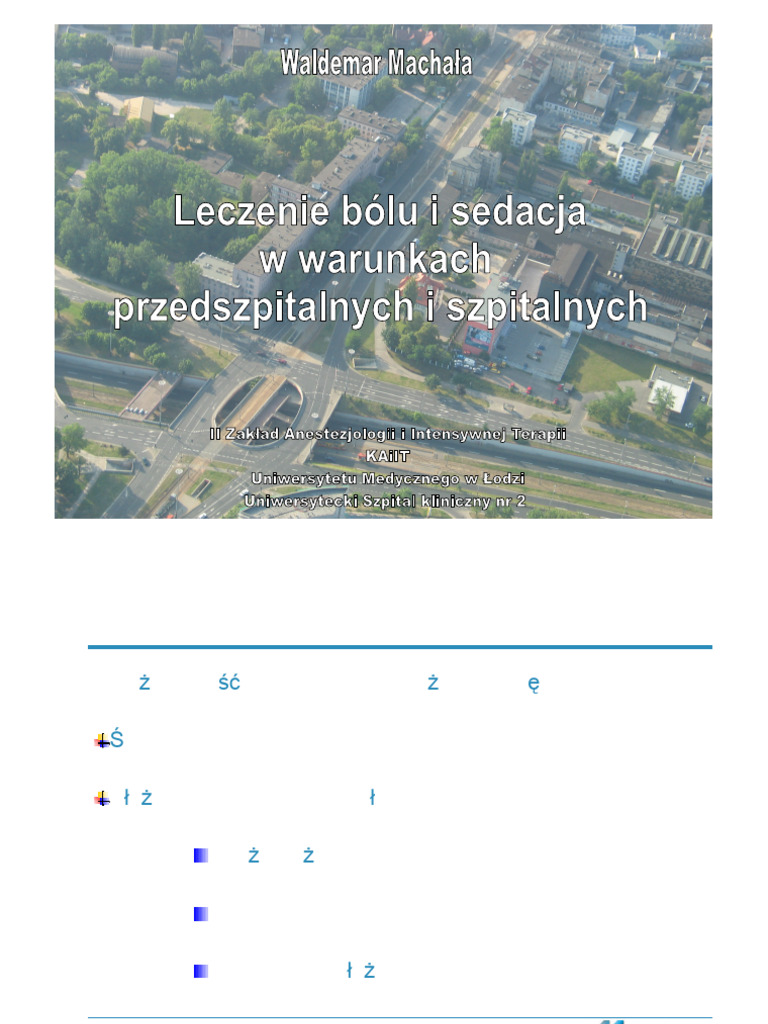 01 Analgezja I Sedacja W Pomocy Przedszpitalnej Machala W | PDF