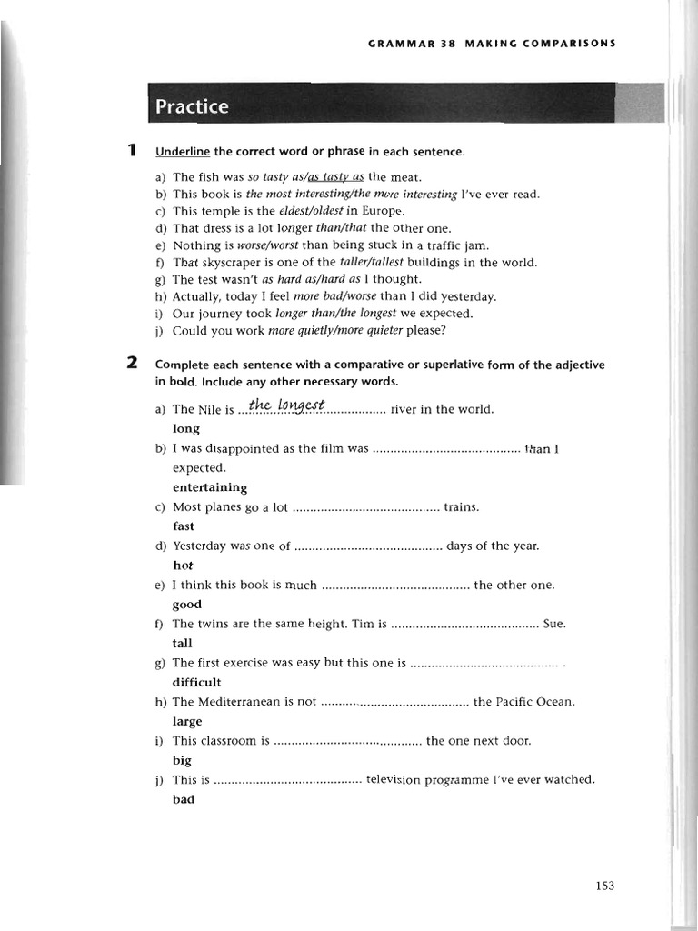(8CB) Comparisons - Intermediate Language Practice | PDF