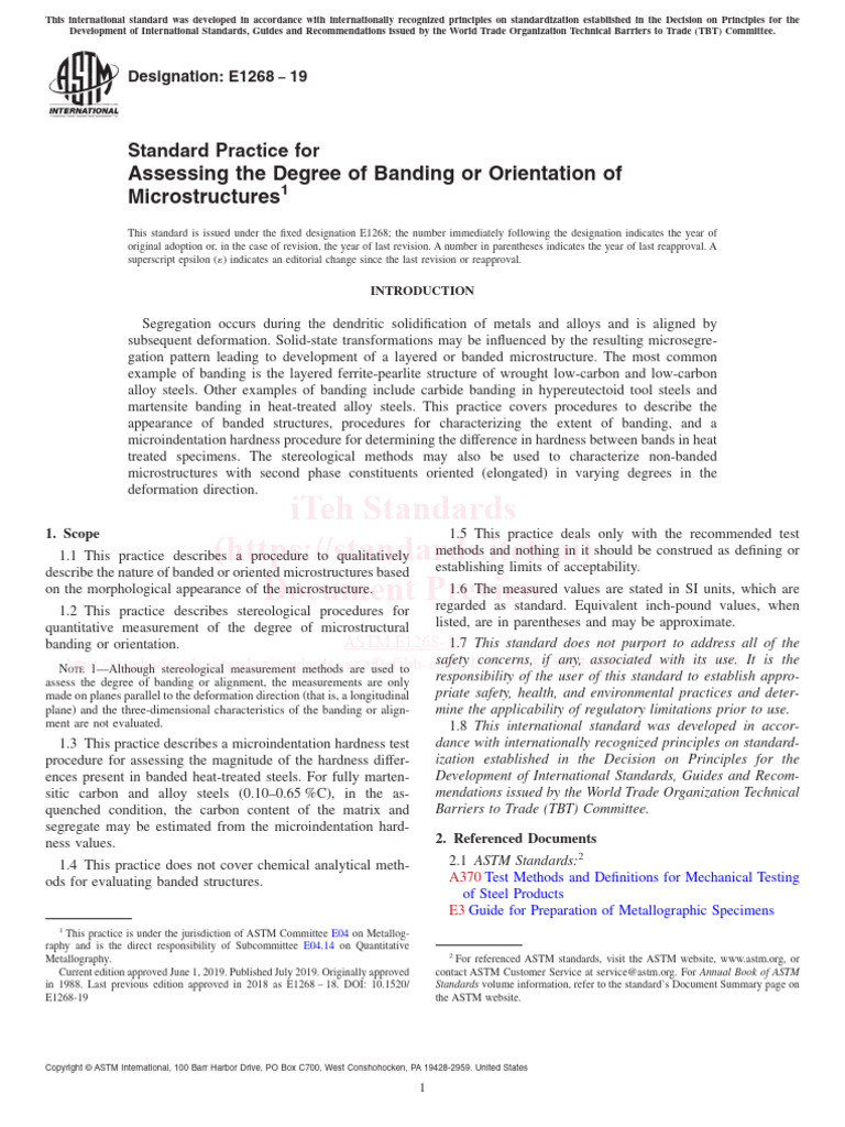 Astm E1268 19 | PDF