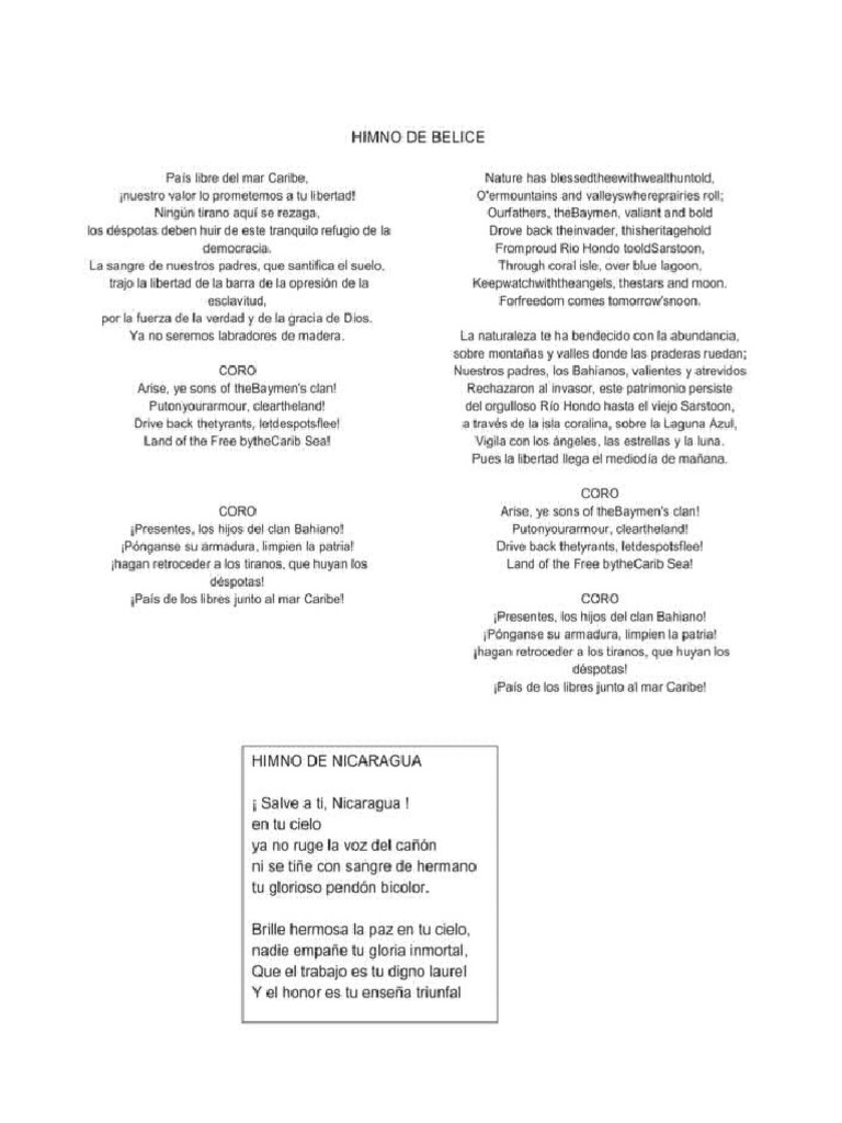 Himnos de Centroamerica | PDF