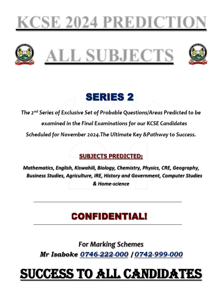 Kcse 2024 Prediction Exams s2 (5) - 1 | PDF