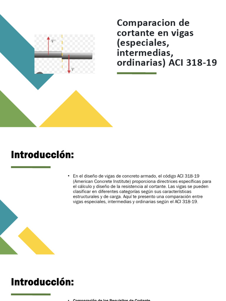 Comparacion de Cortante en Vigas Según ACI 318-19 Allan Saenz 2012324 | PDF