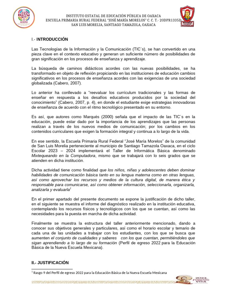 Proyecto de Computacion | PDF | Enseñando | Educación primaria