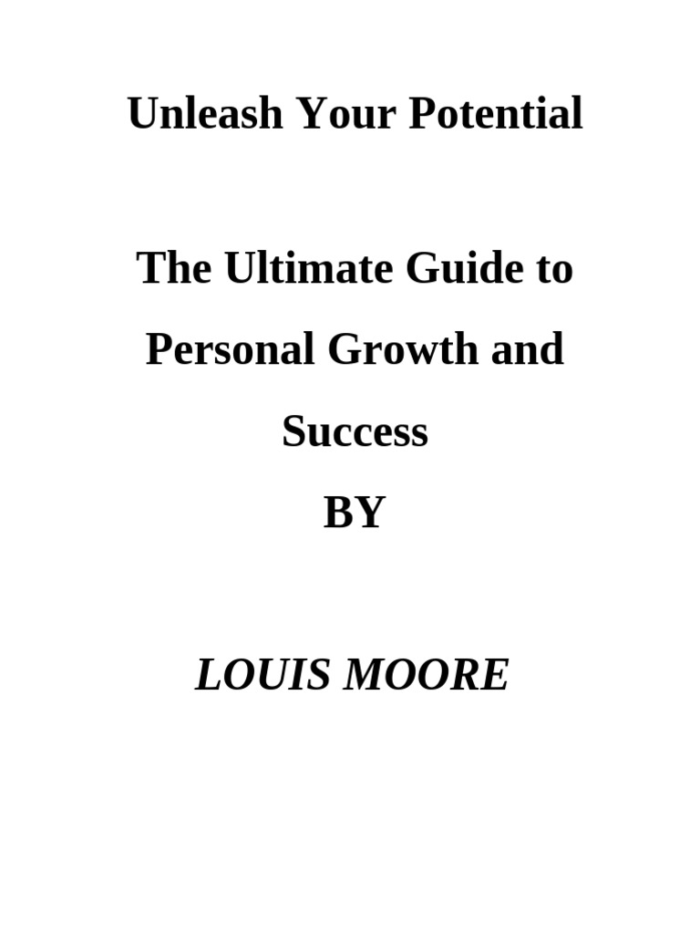 Unleash Your Potential | PDF | Mindset | Goal