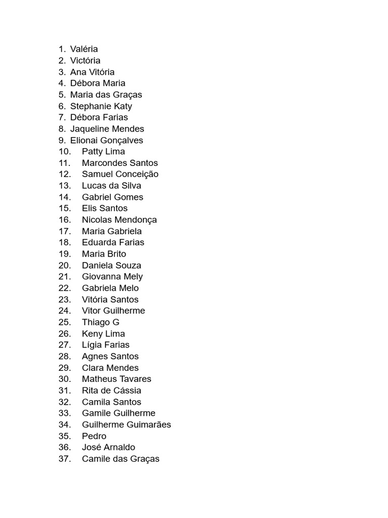 Lista Dos 100 Nomes de Amigos | PDF