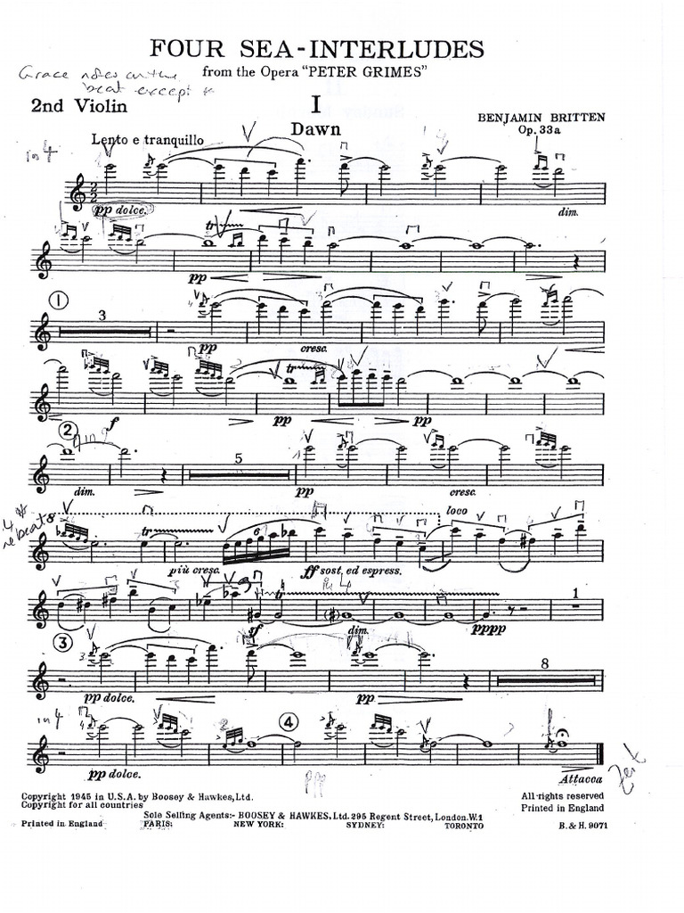 VL 2 Four Sea Interludes Britten | PDF