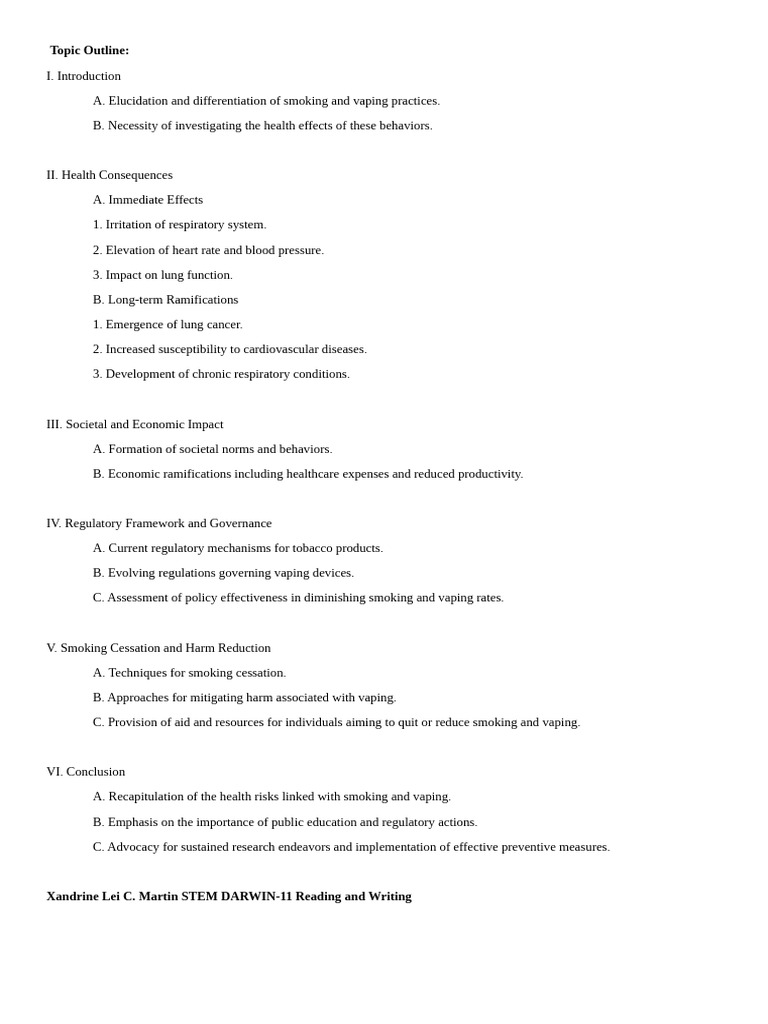 Topic Outline | PDF