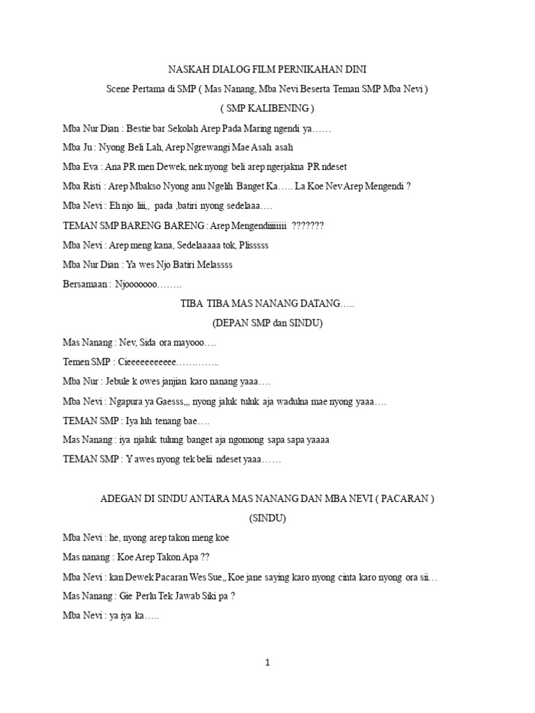 Dialog Film Nikel | PDF | Language Arts & Discipline | Home & Garden