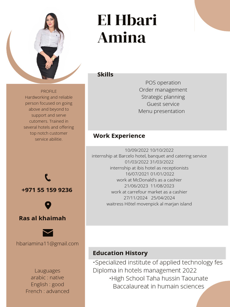 El Hbari Amina: Skills | PDF