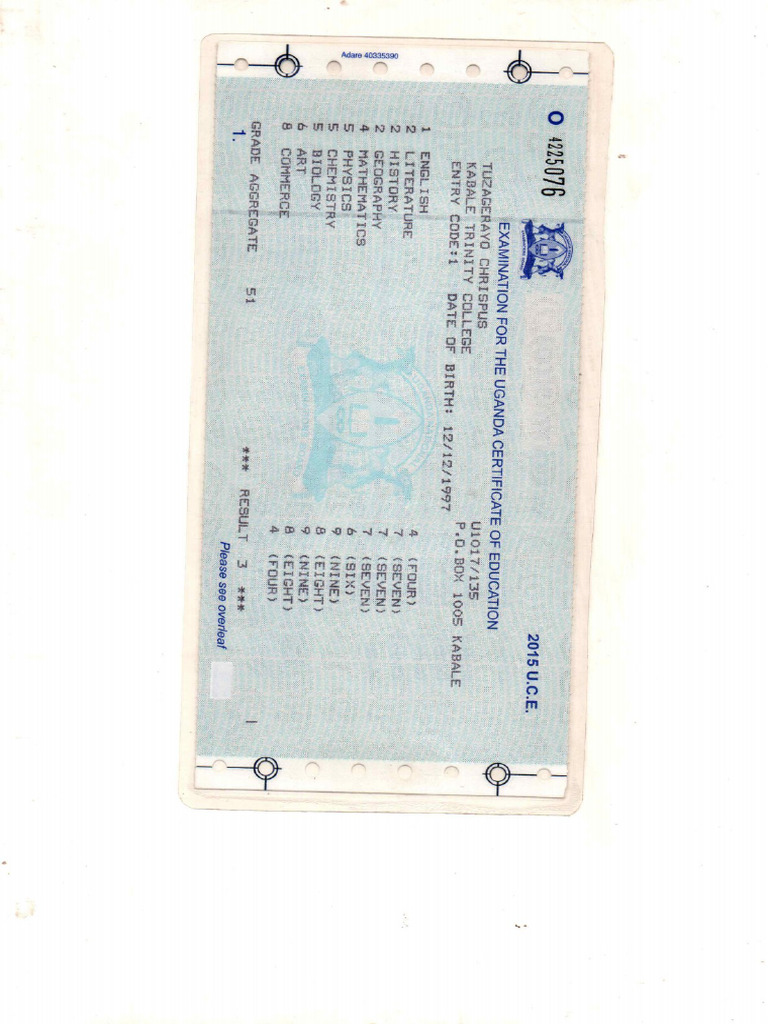 PDF - Phoenix - O'Level Result Slip | PDF