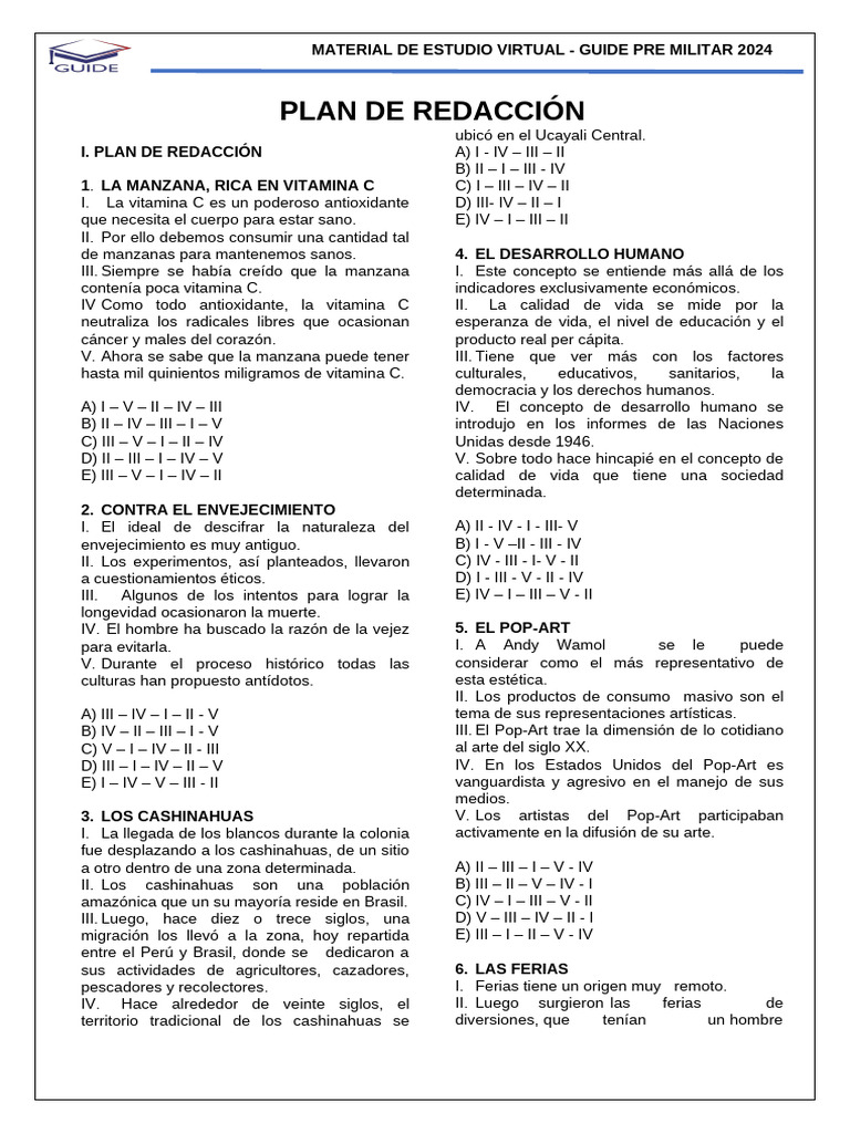 Plan de Redacción | PDF