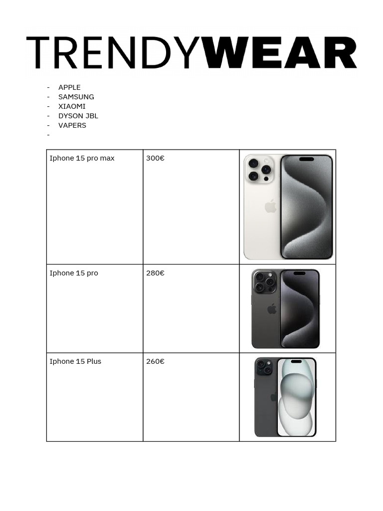 Electronics List PDF | PDF