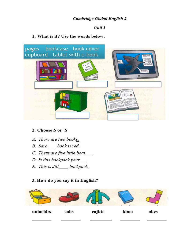 тест CGE 2 unit 1 | PDF