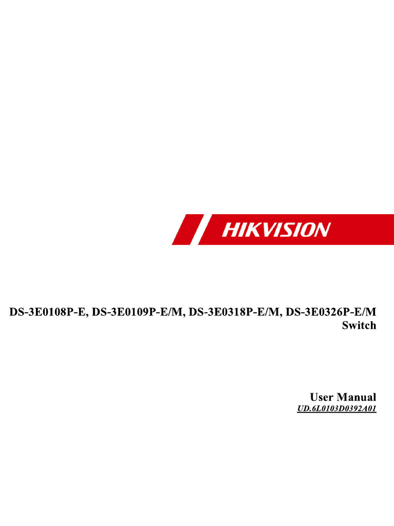 User Manual of DS 3E0108P E - DS 3E0109 - 0318 - 0326P E M - 20220409 | PDF