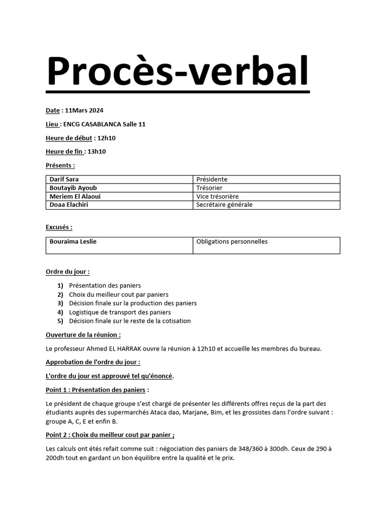 Proces Verbal | PDF