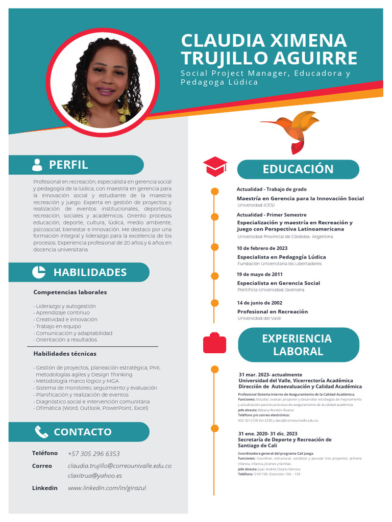 Currículum Claudia Ximena Trujillo | PDF