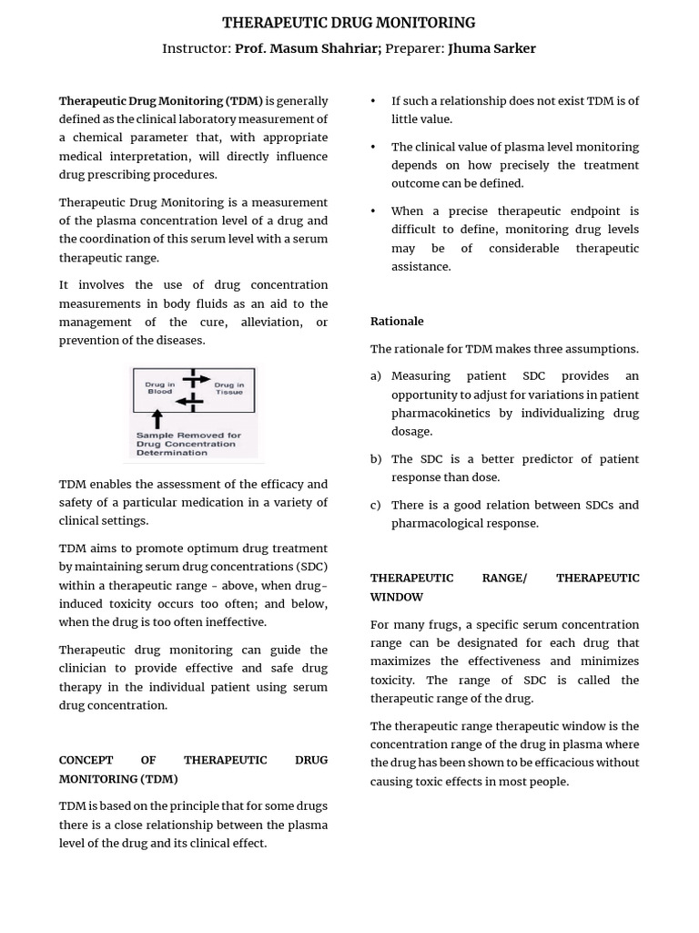 Therapeutic Drug Monitoring | PDF