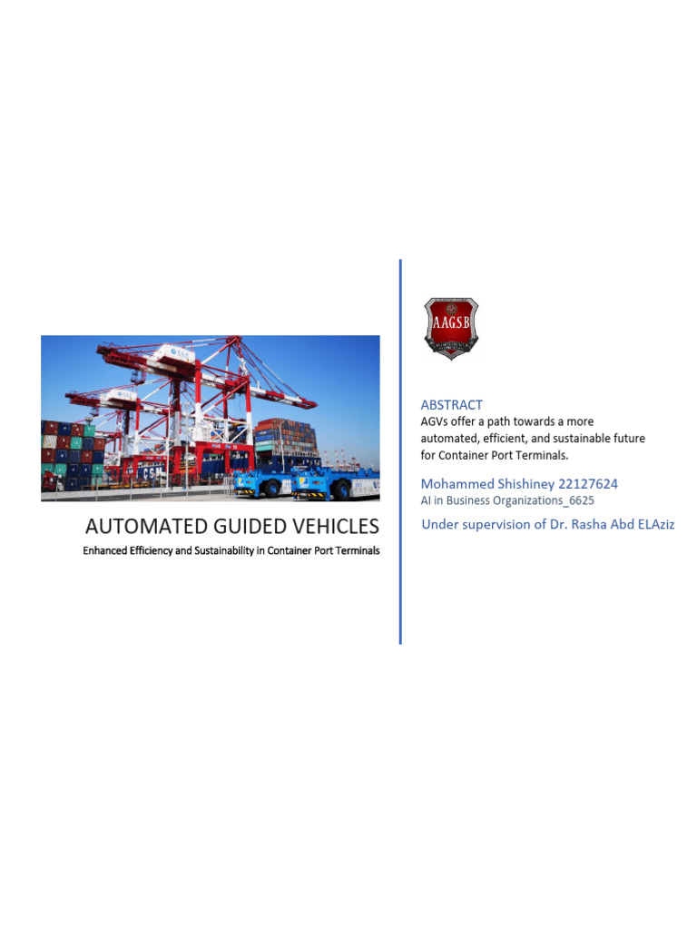 Automated Guided Vehicles (AGVs) | PDF