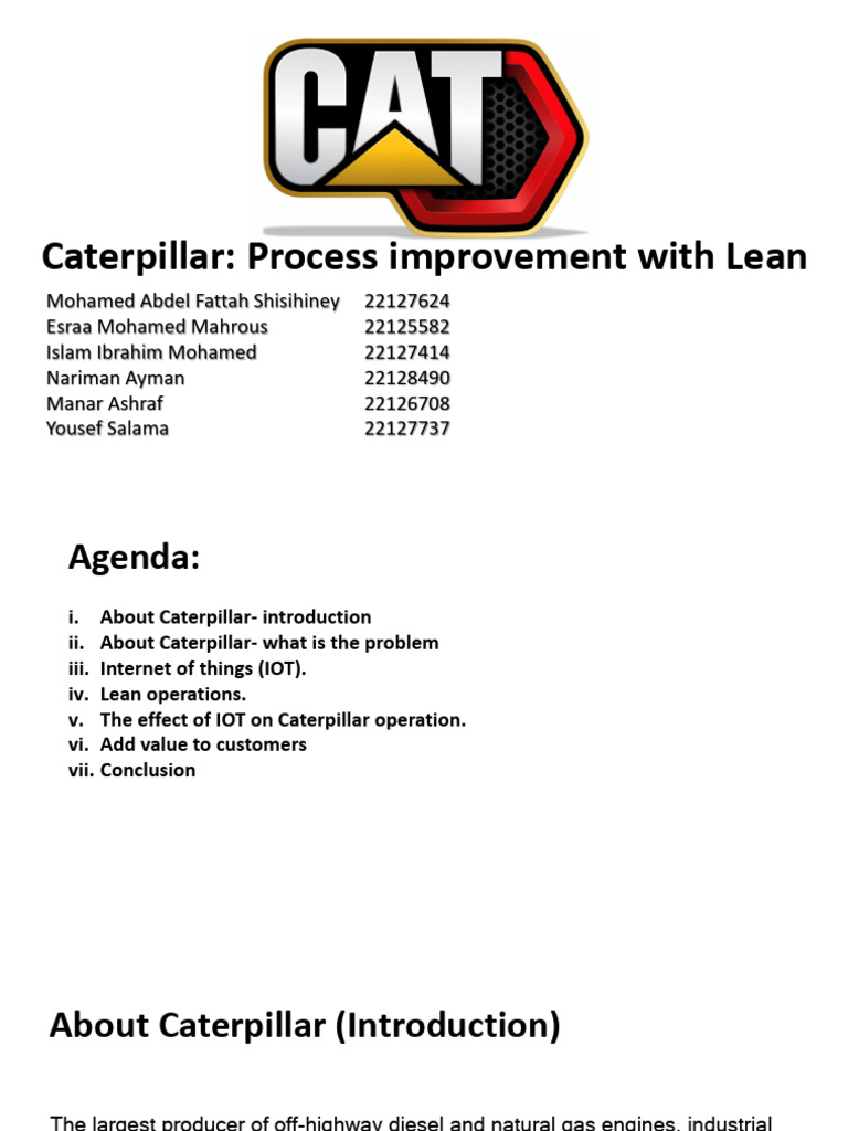 Caterpillar-Improvement With Lean | PDF