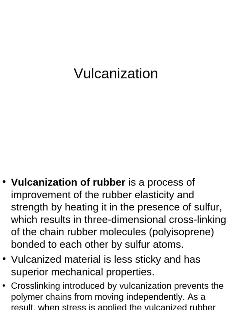 Vulcanization of Rubber | PDF
