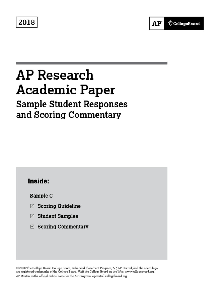 Ap18 Research Sample C | PDF | Inquiry