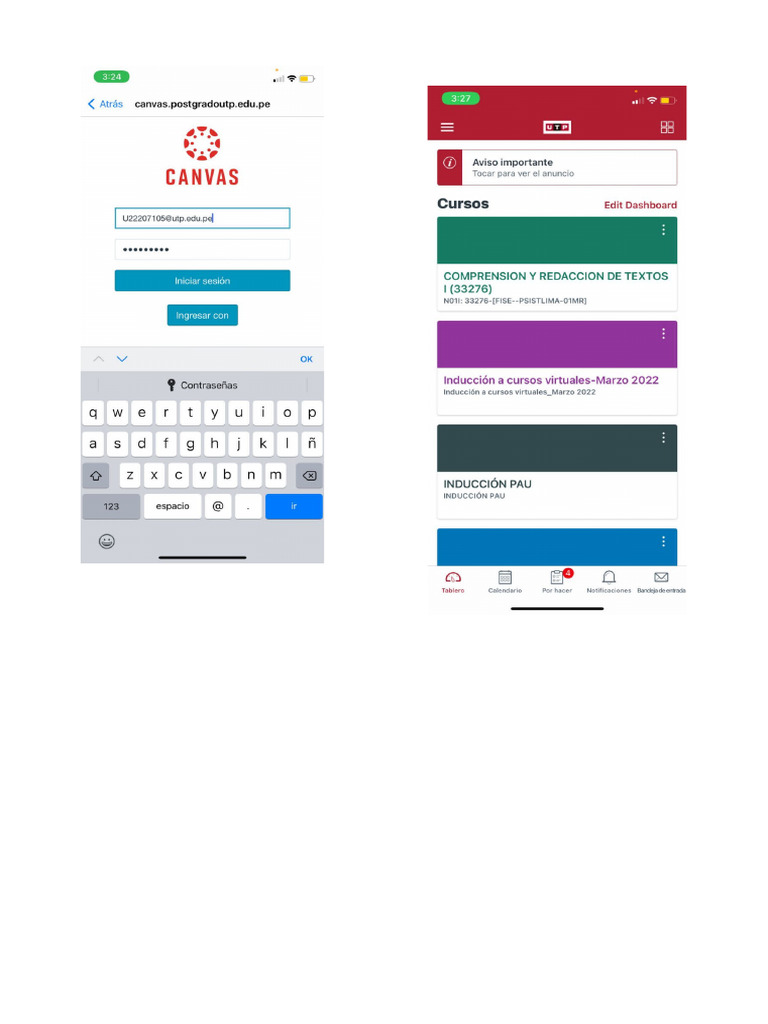 tarea 2 app canvas estudent | PDF