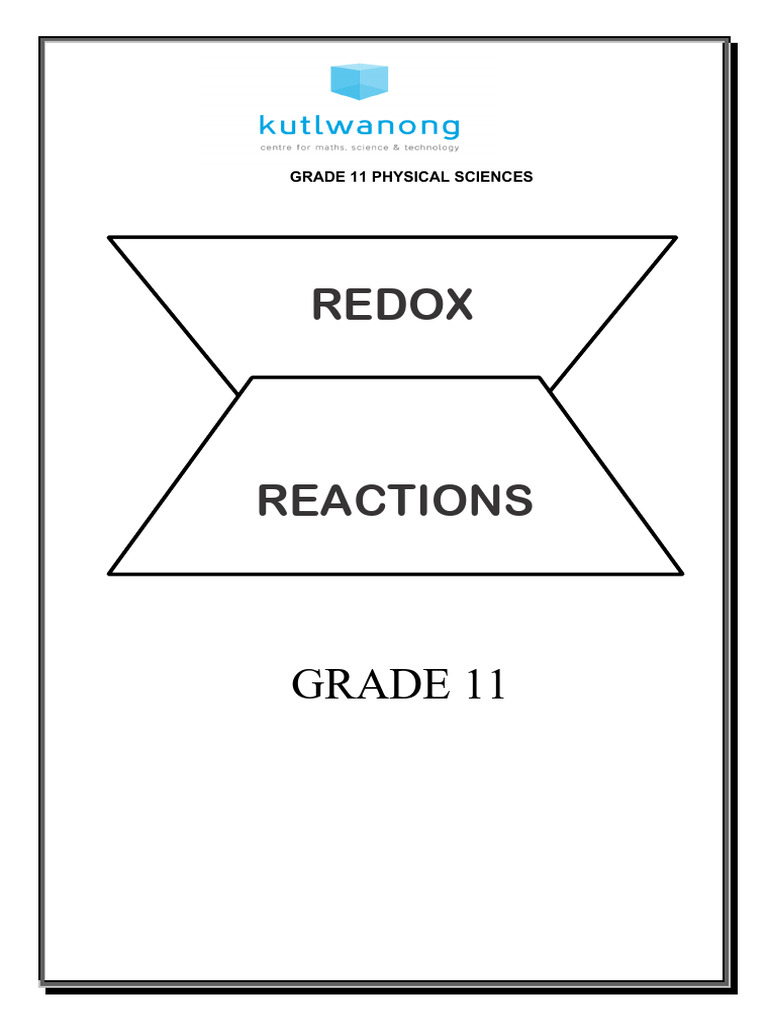 redox reactions grade 11 | PDF