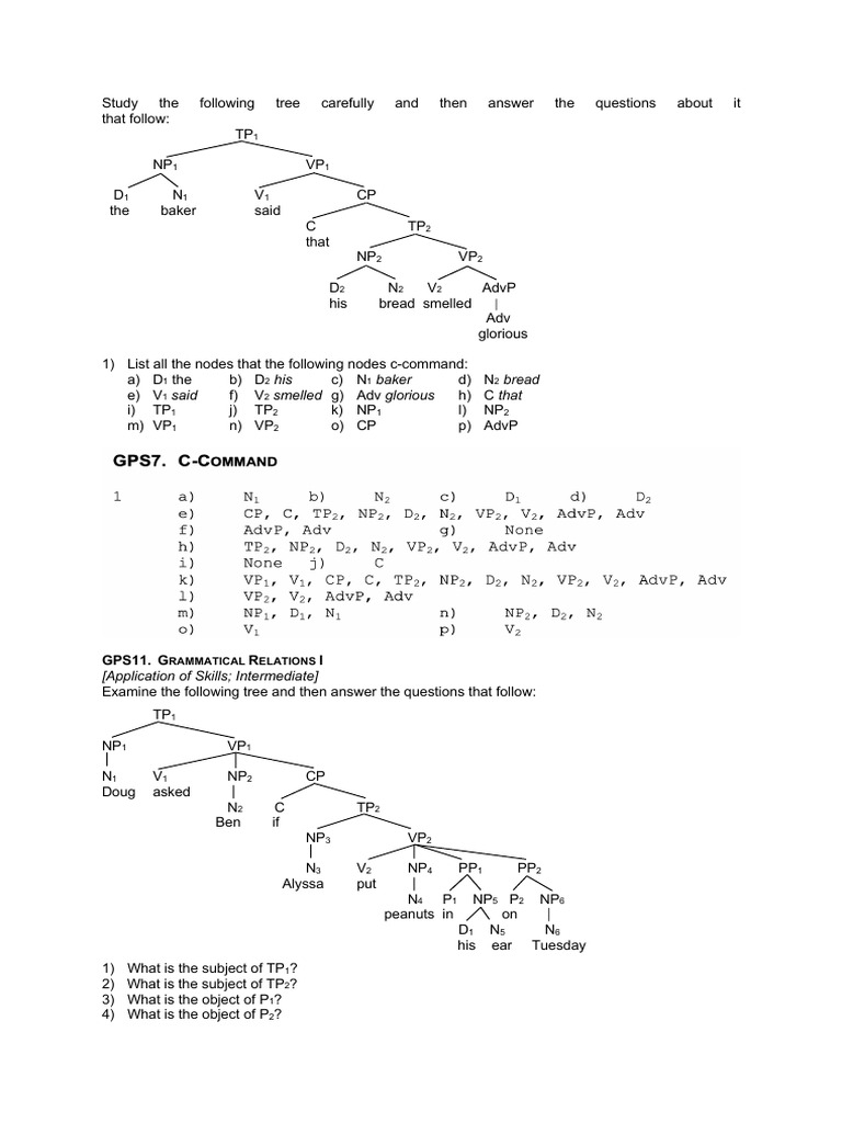 Exercises - Structural Relations - Answers | PDF