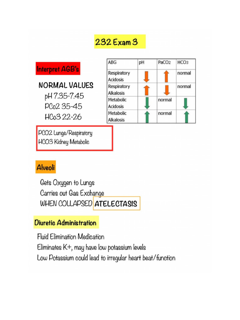 Oygenation Jens Study Guide | PDF