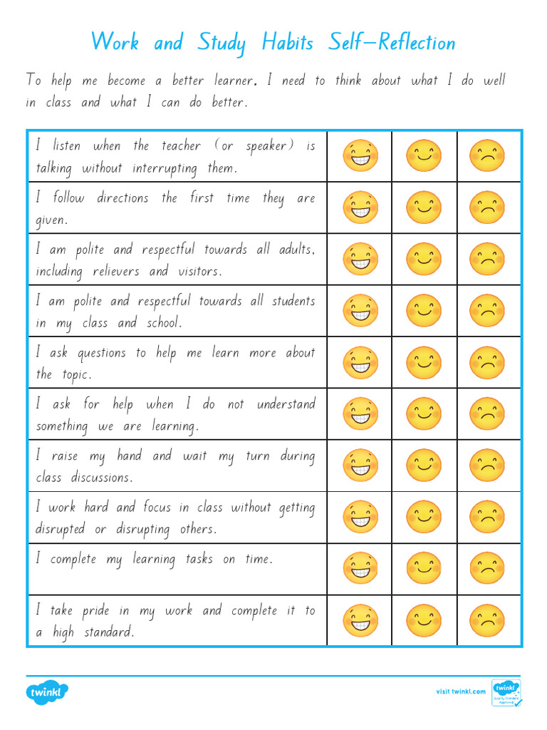 NZ Pa 17 Work and Study Student Self Assessment Checklist Ver 2 | PDF