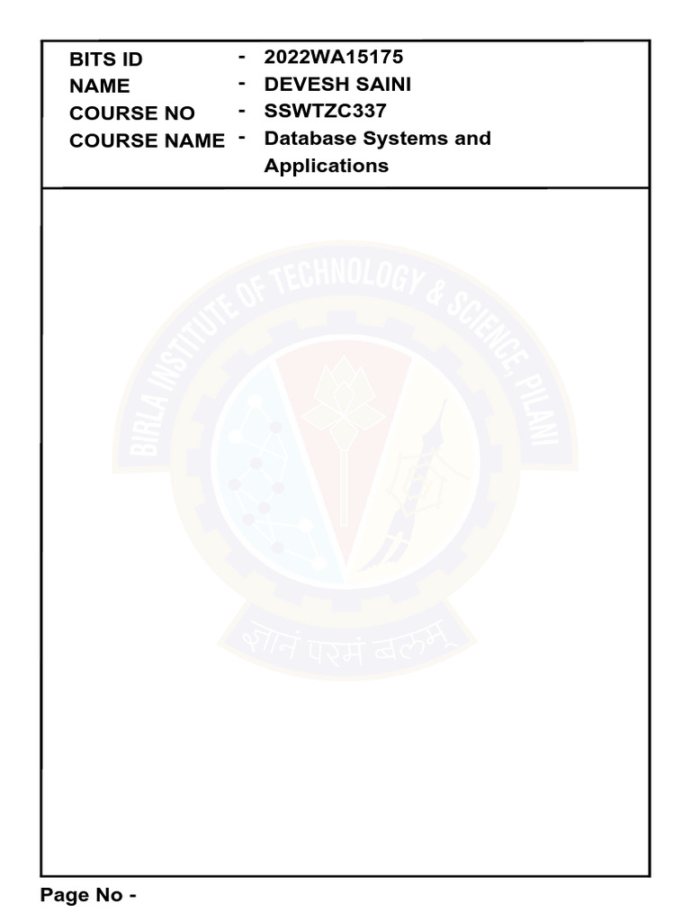 Bits AnswerSheet Third Sem | PDF
