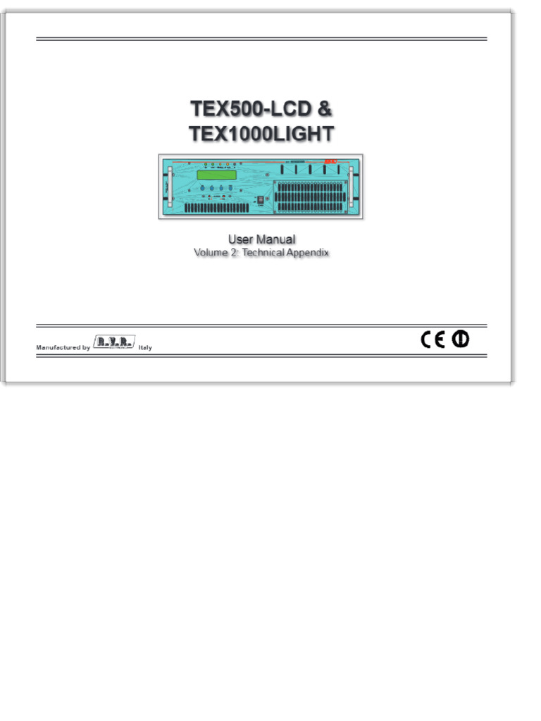 TEX500-LCD & TEX1000LIGHT - PDF | PDF