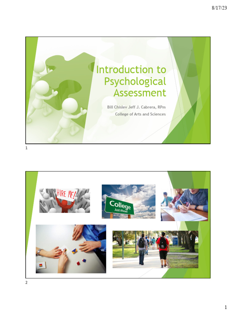 1 Module 1 Introduction To Psychological Assessment | PDF