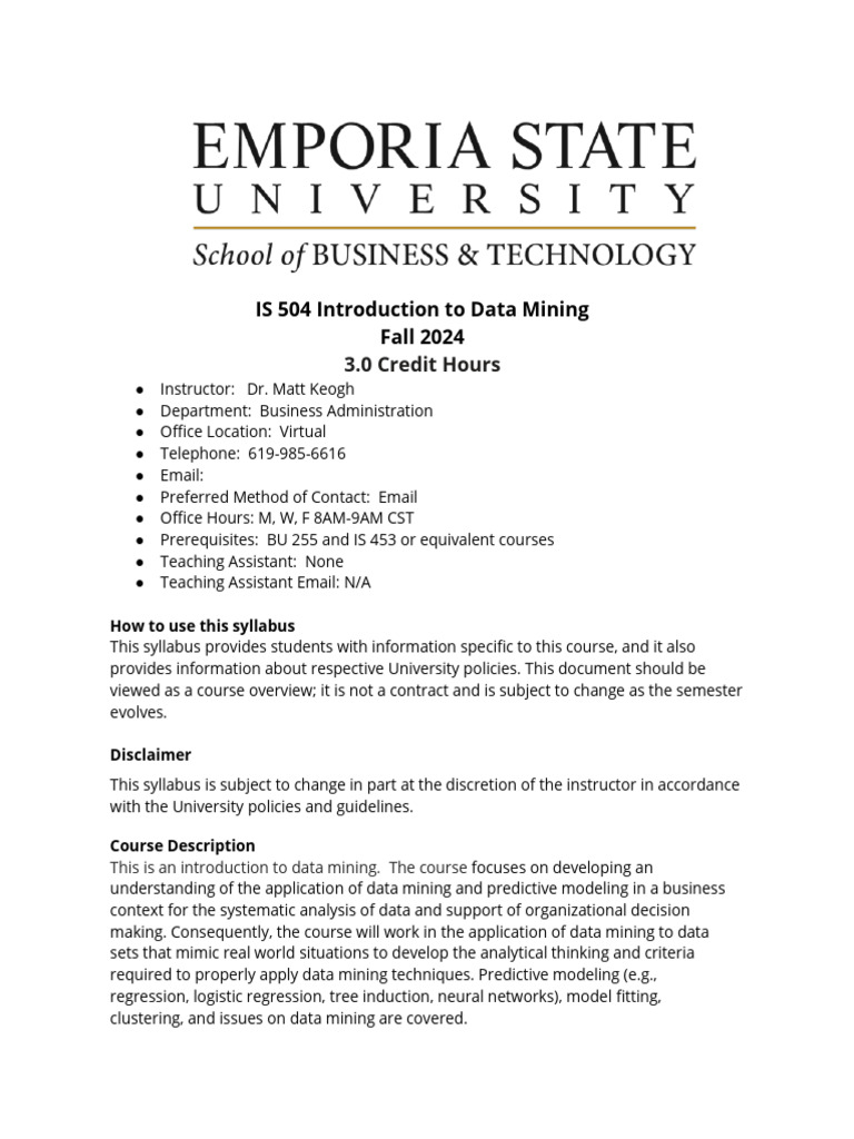 SB&T - ESU-Common Accessible Syllabus IS 504 8-6-2024 KEOGH | PDF