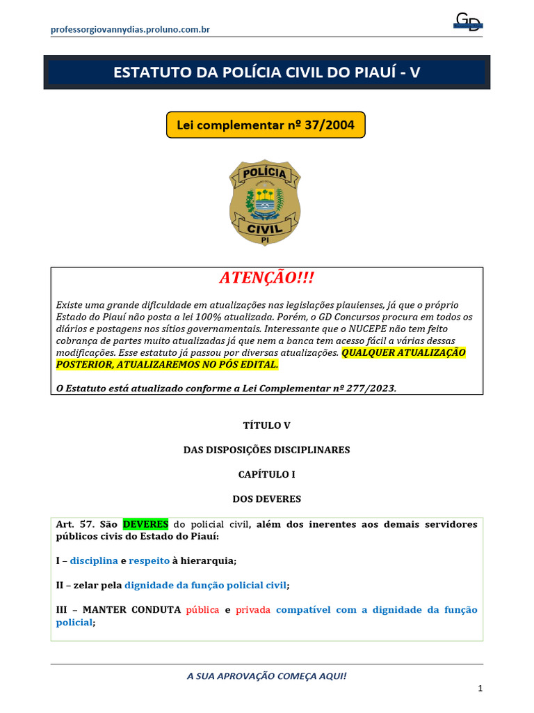 2023121901222-Aula 05 Estatuto Pcpi | PDF