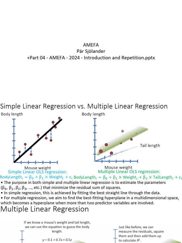 Understanding Linear Regression Models | PDF | Ordinary Least Squares ...