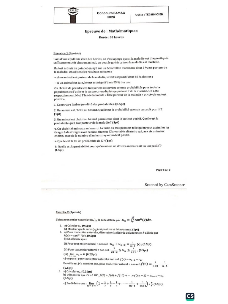 Maths Eamac 2024 | PDF