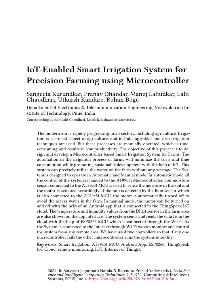 Irrigation System | PDF