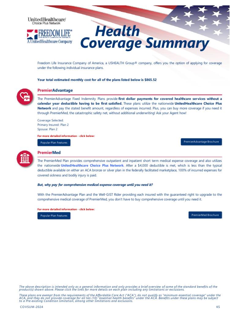 Health Coverage Summary | PDF