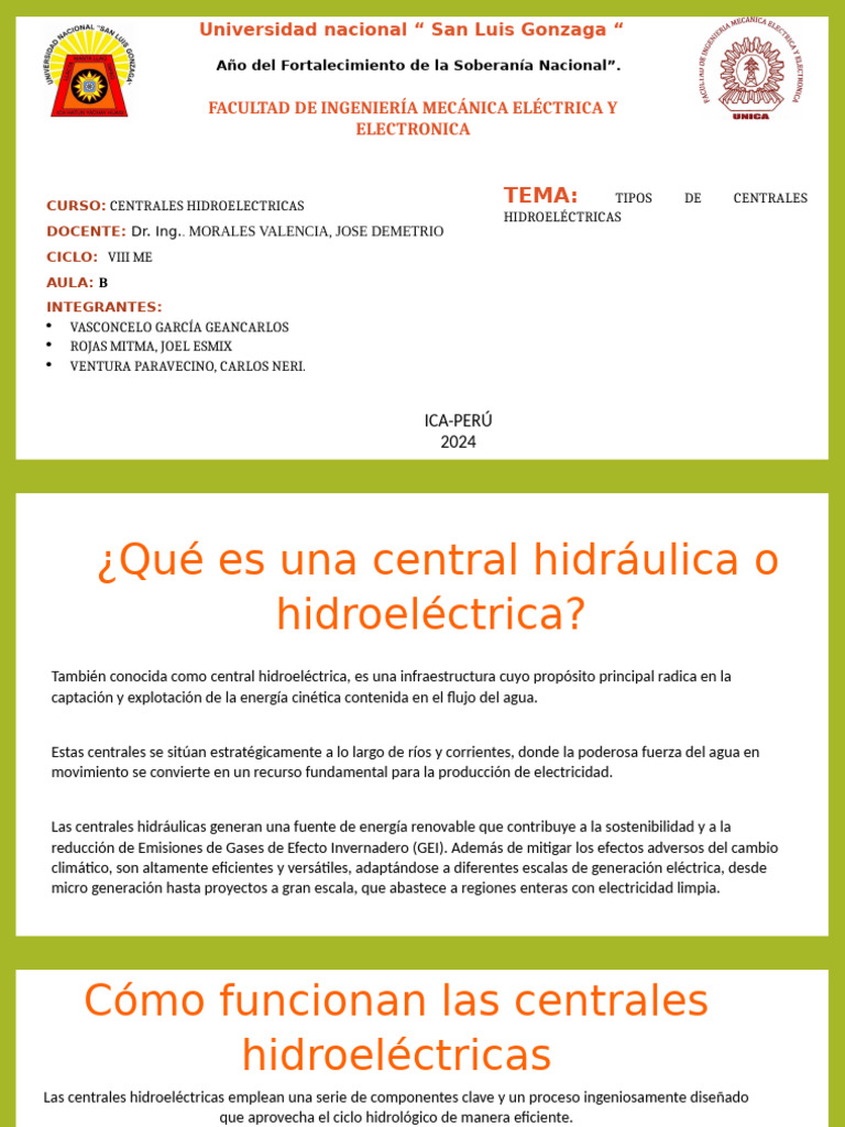 CENTRALES HIDROELECTRICA | PDF
