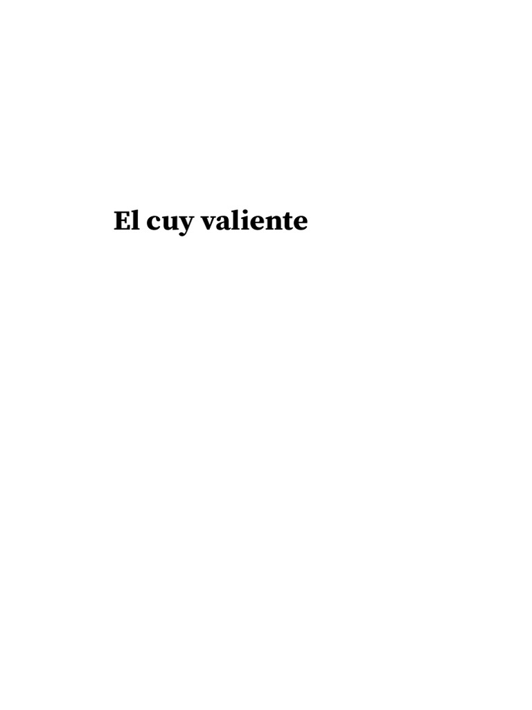 El Cuy Valiente | PDF