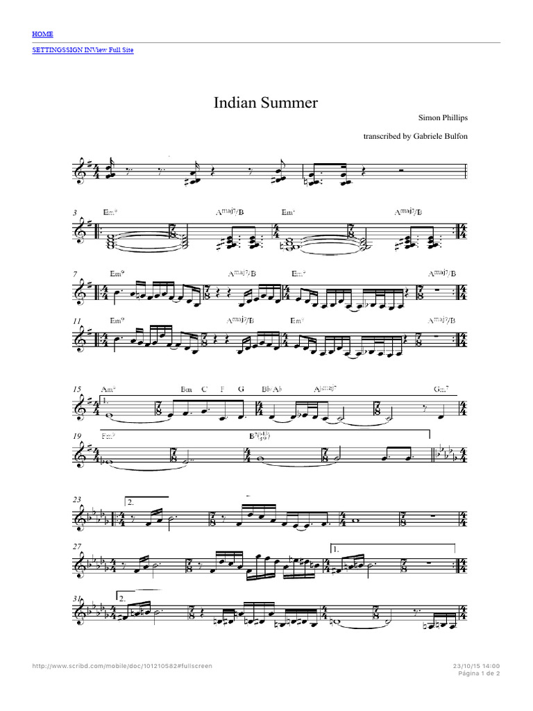 Simon Phillips - Indian Summer | PDF