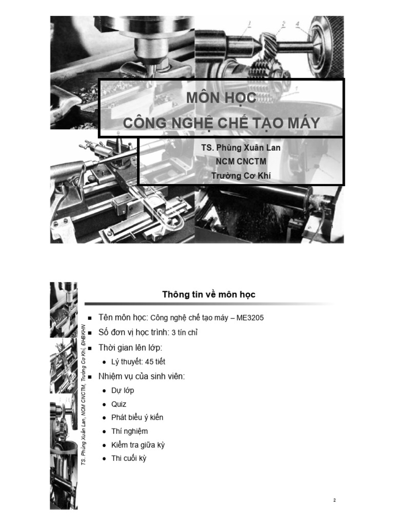 Bai Giang CNCTM - Me3205 - Part 1 - 2sl | PDF