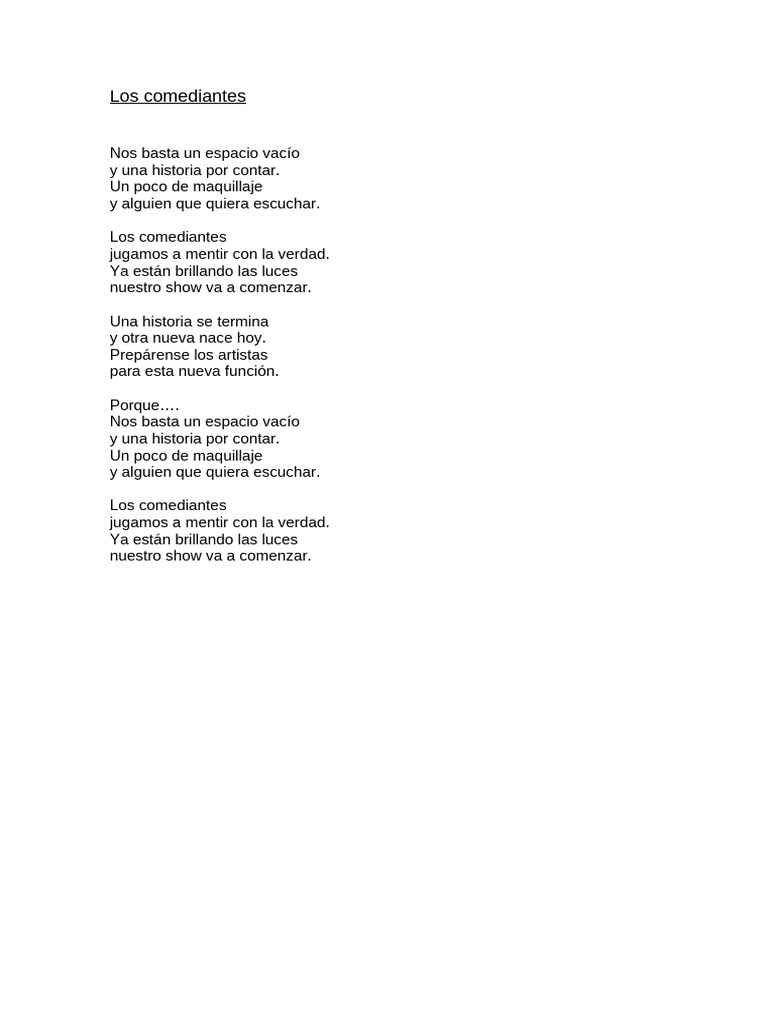 Los Comediantes | PDF