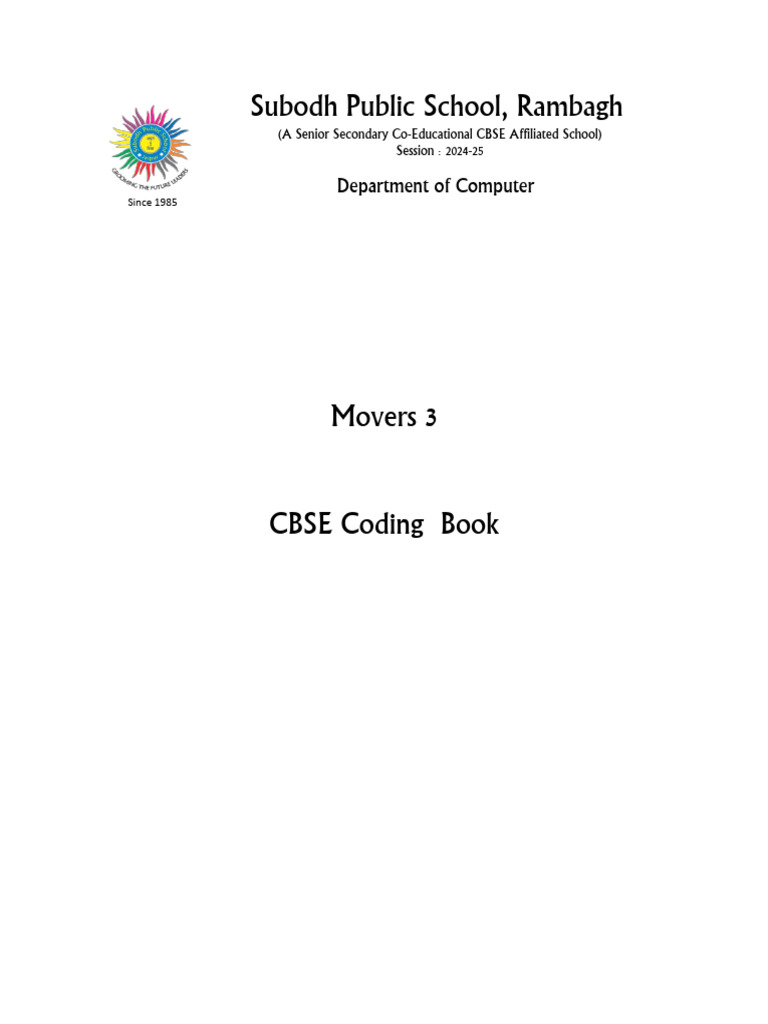Movers 3 Coding Book | PDF
