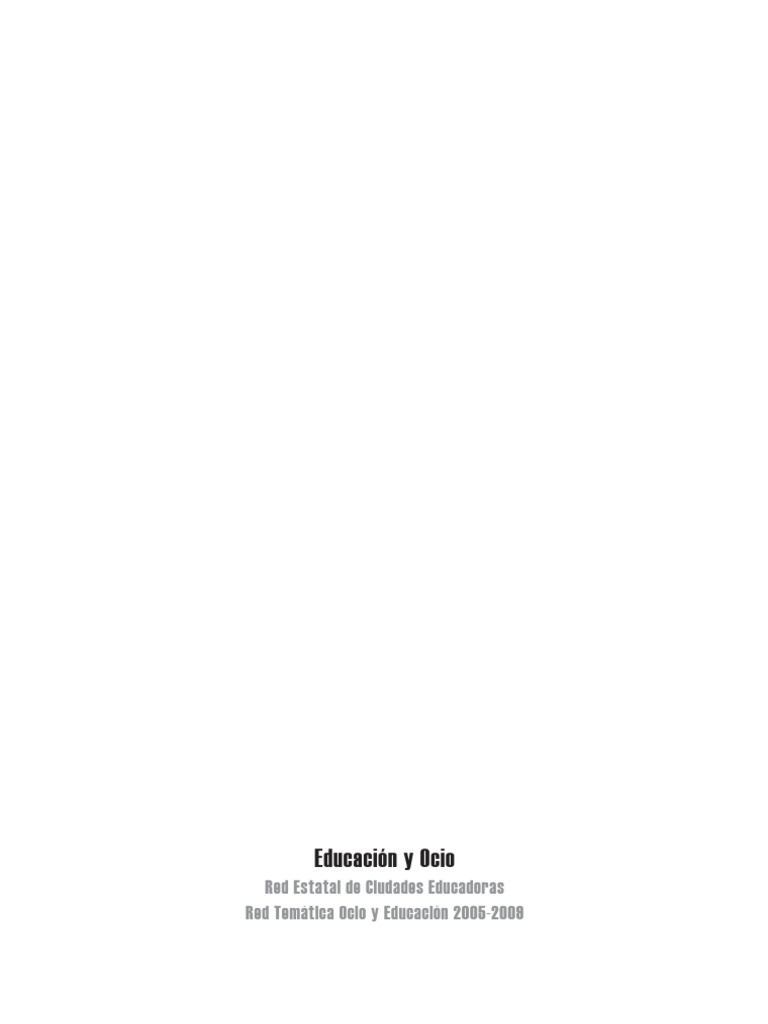 Educacion Ocio | PDF