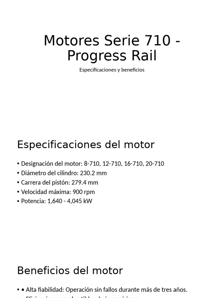 Motores Serie 710 Progress Rail Pdf