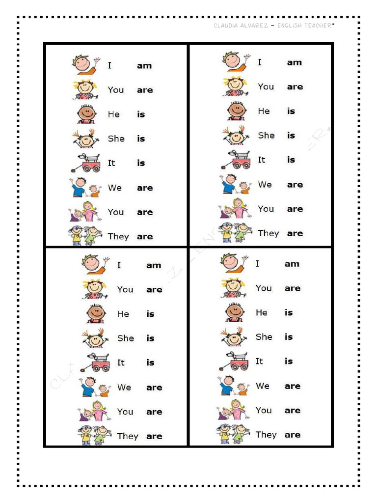 Am Is Are Chart | PDF